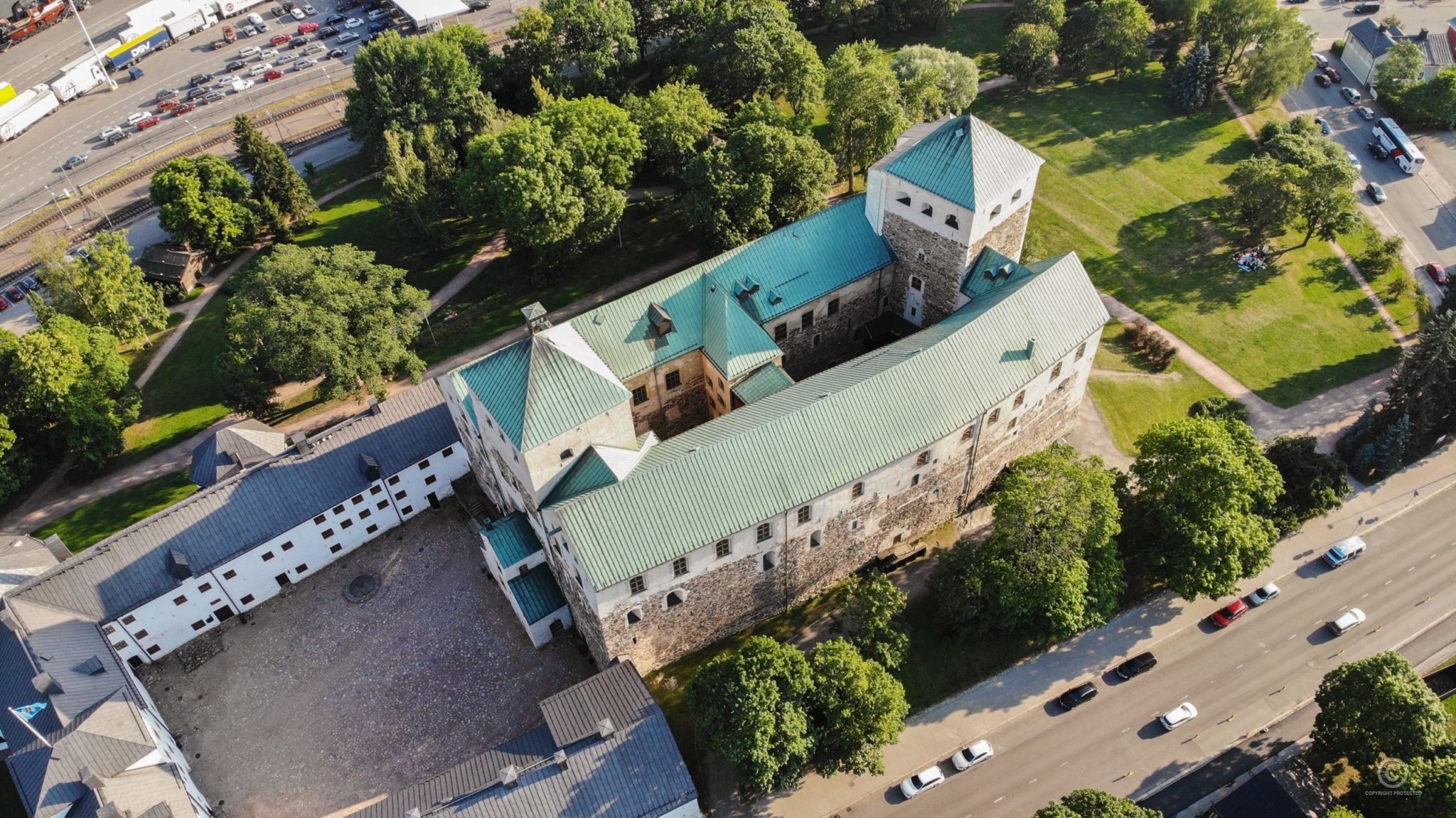 Kuva: Turun linna ilmakuvassa, Turku - Visual Finland